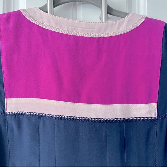 Tory Burch | Dresses | Tory Burch Angie Color Block Silk Dress | Poshmark